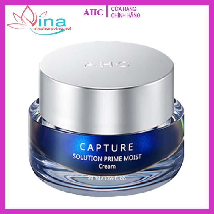 Kem Dưỡng Da AHC Capture Solution Prime Cream 50ml #Moist (màu xanh): kem dưỡng cấp ẩm chuyên ...